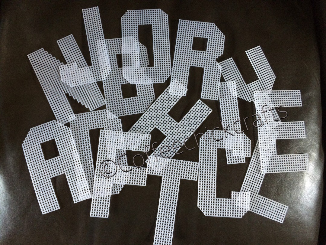 Individual Plastic Canvas Uppercase 1 Letter of the Alphabet 5.25" Tall ...