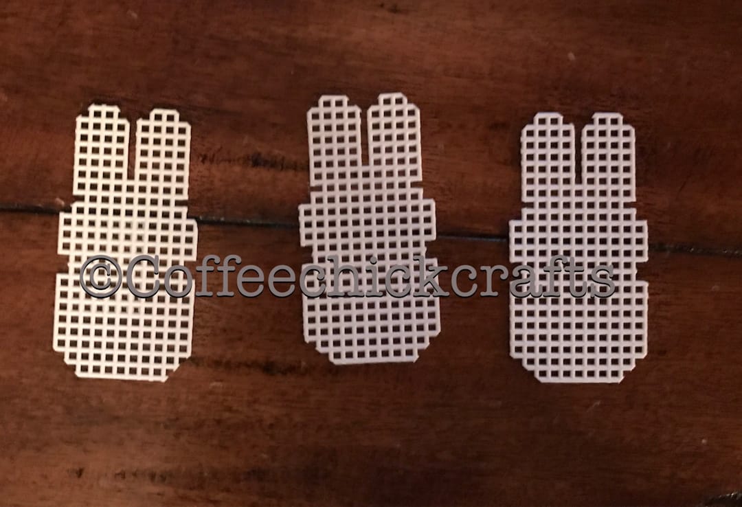 Peeps Bunny Rabbit Plastic Canvas Cut Outs Precut Plastic Canvas Shapes ...