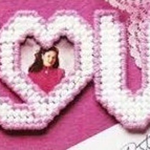 LOVE Plastic Canvas Love With Heart Plastic Canvas Cut Out Love Plastic ...
