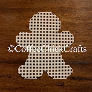 Large Plastic Canvas Gingerbread Man Cut Outs Plastic Canvas Person for ...