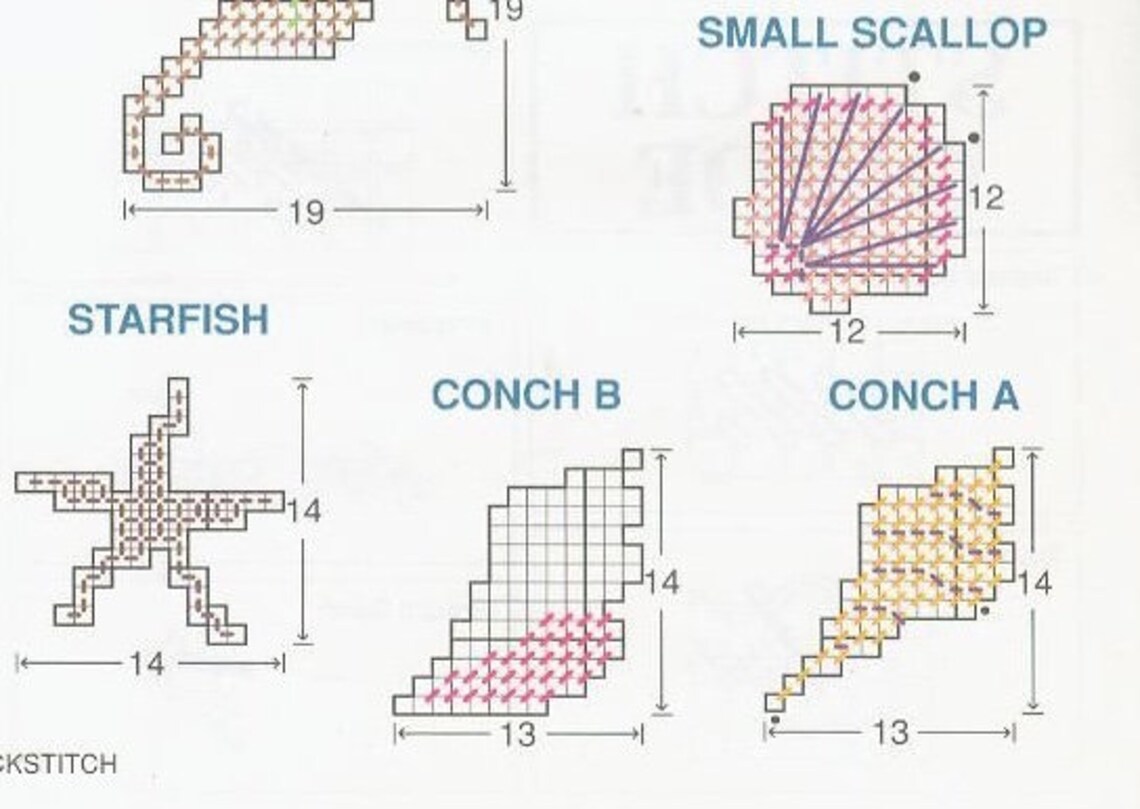 Plastic Canvas Sea Shells Cut Outs Plastic Canvas Shells for | Etsy