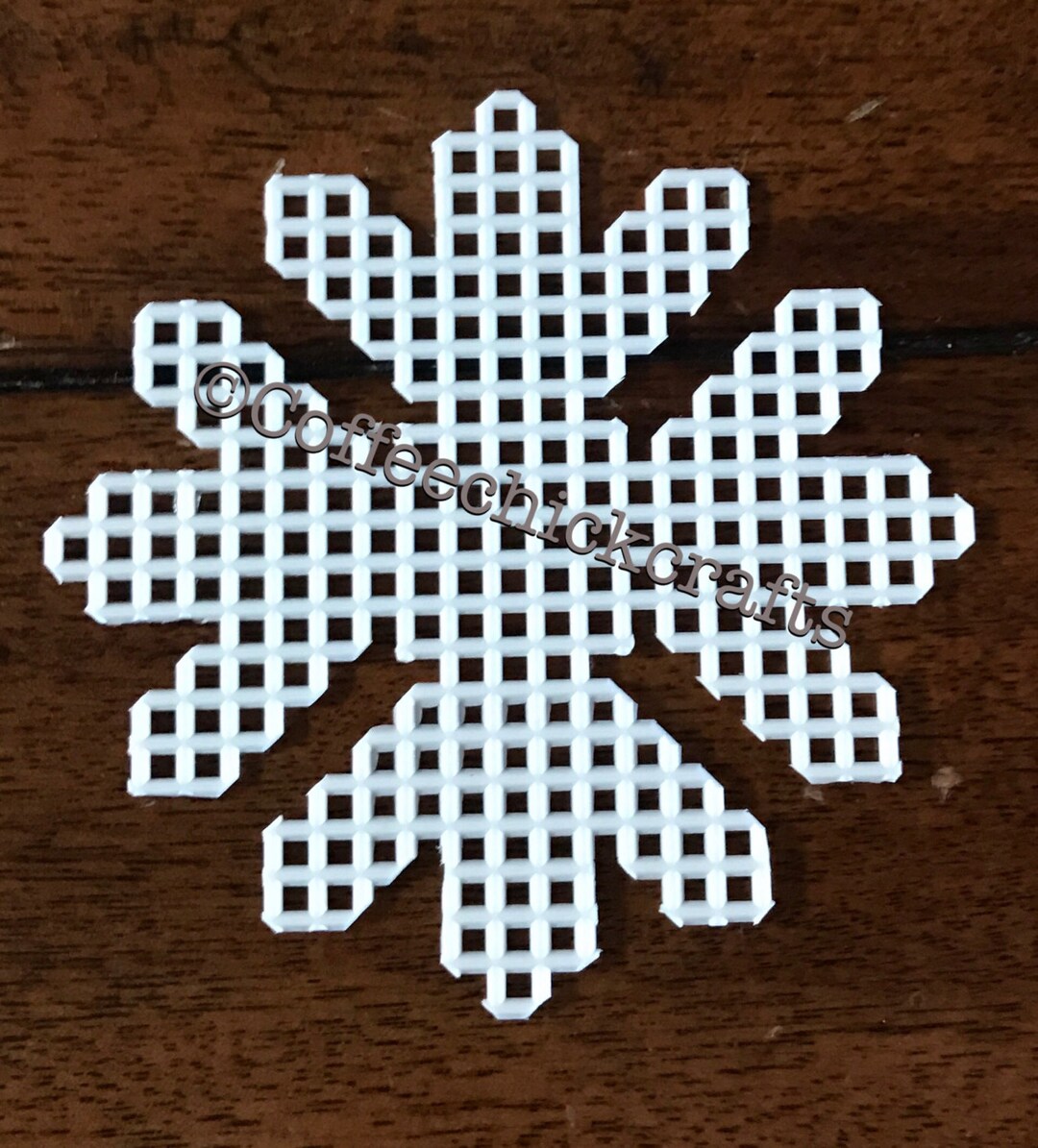 Snowflake Plastic Canvas Cut Outs Plastic Canvas Snowflake Needlepoint ...
