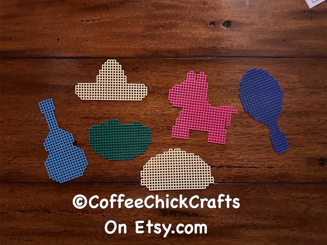 Cinco De Mayo Plastic Canvas Cut Outs Taco Sombrero Piñata Maraca ...