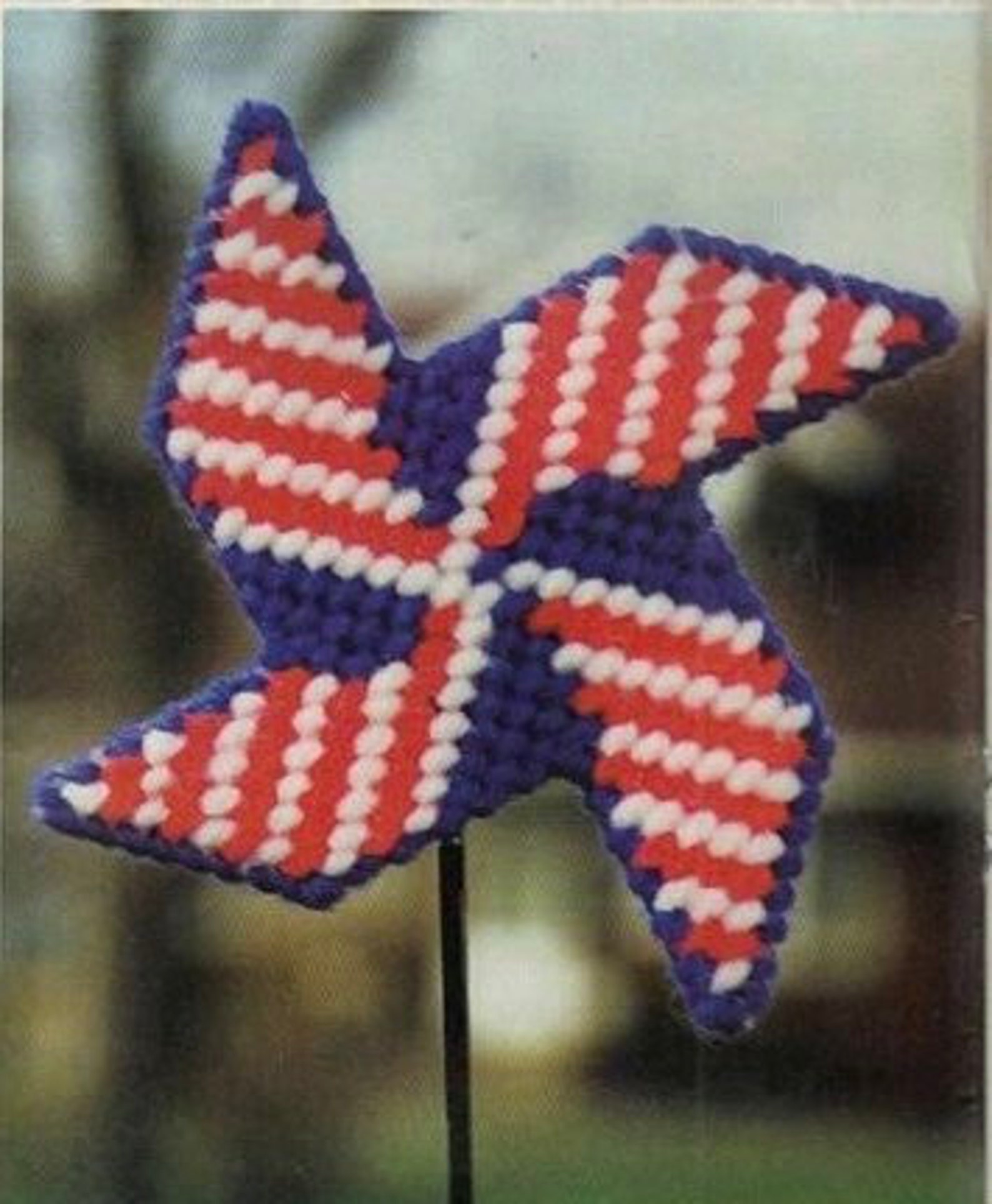 Plastic Canvas Pinwheel Plastic Canvas 4th of July for - Etsy