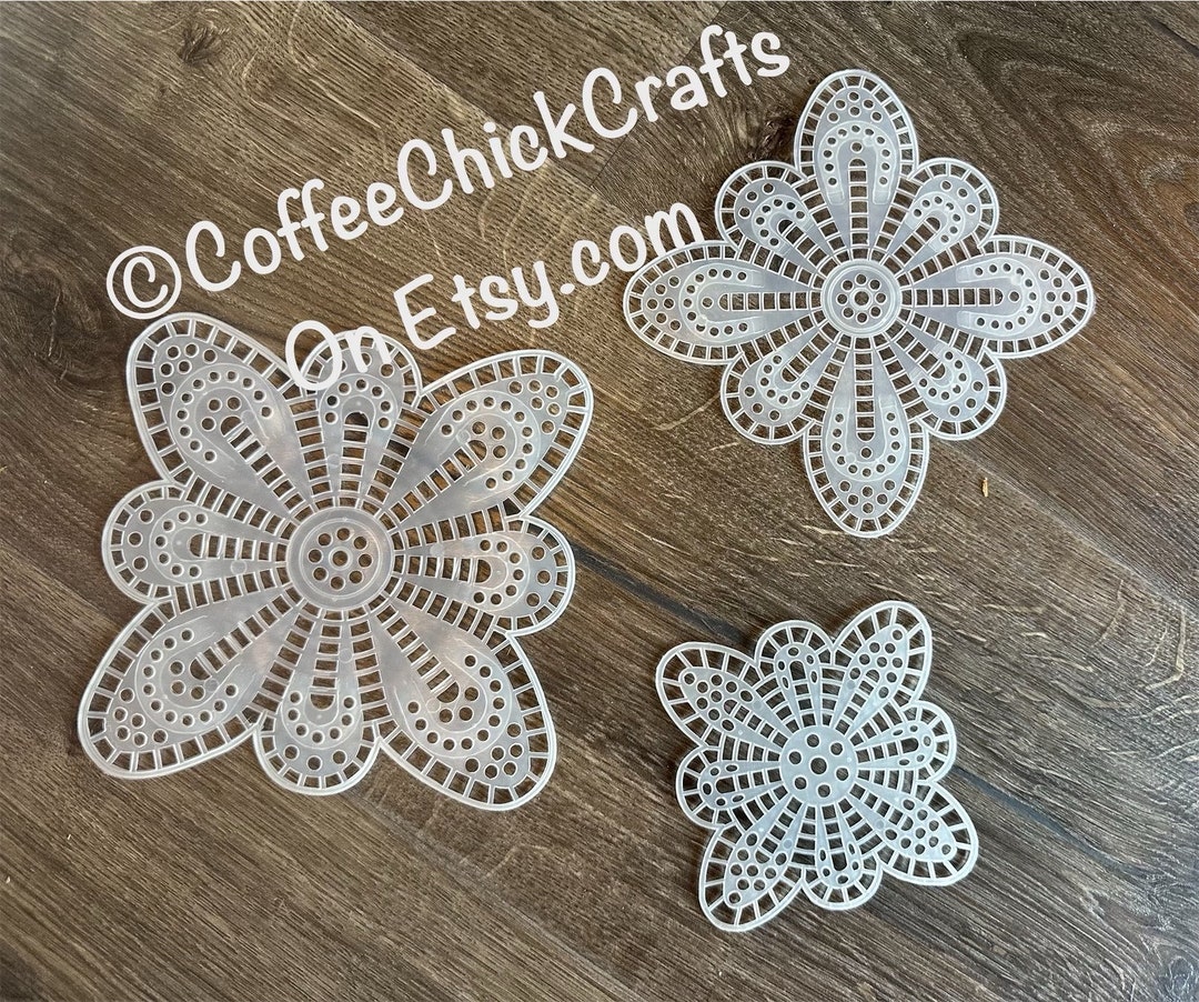 Flower Plastic Canvas Cut Out Plastic Canvas Flower Premade Shape - Etsy