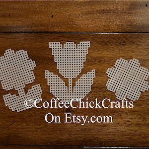 Spring Flowers Plastic Canvas Tulip Flower Daisy Cut Outs Plastic ...