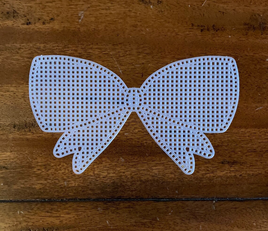 Large Bow Plastic Canvas Shape Out Plastic Canvas Bow for - Etsy