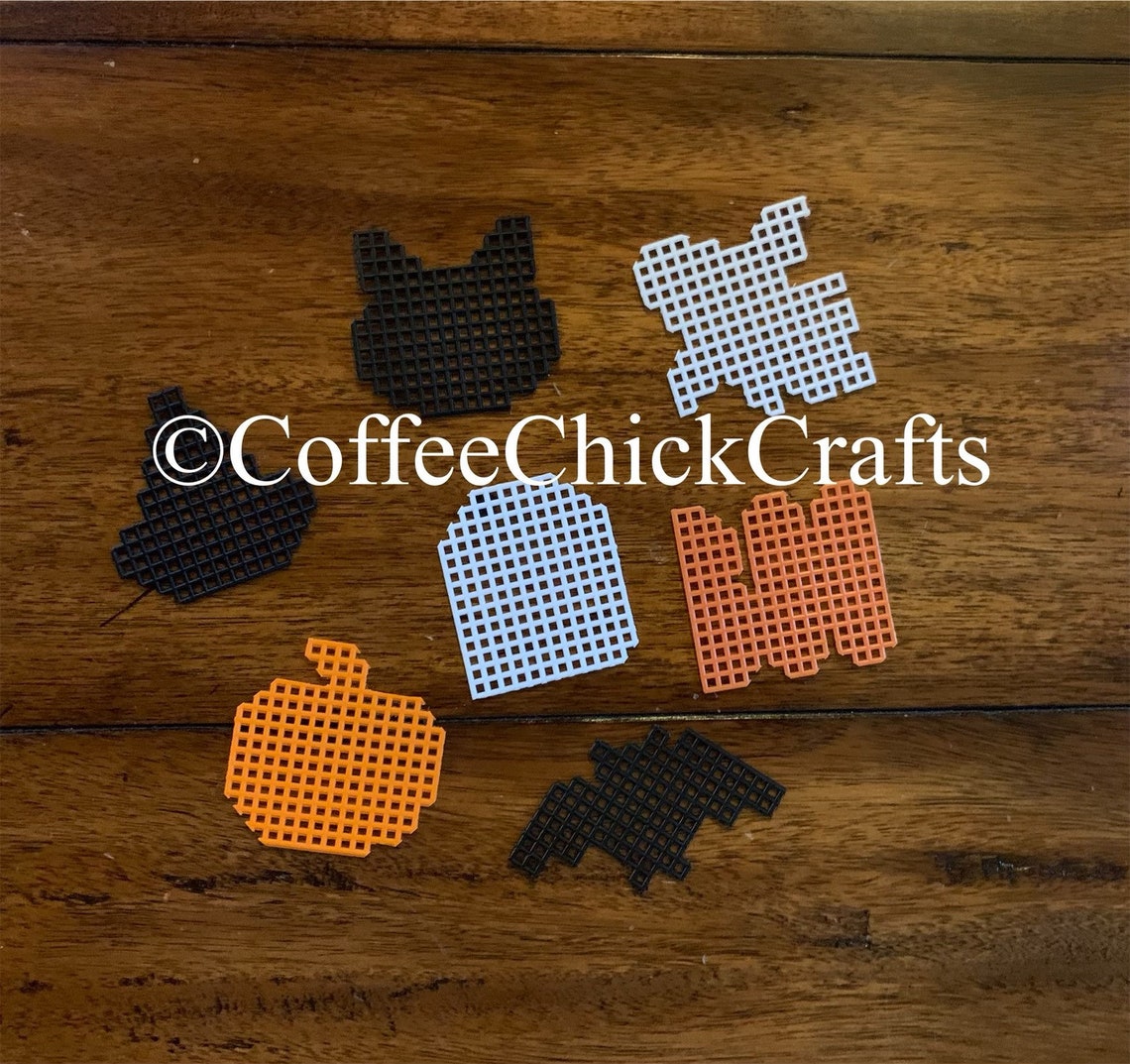 Halloween Fall Magnets Plastic Canvas Bat Ghost BOO Cat - Etsy