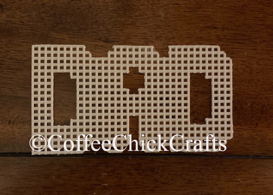 DAD Plastic Canvas Dad Plastic Canvas Cut Out Dad Word | Etsy