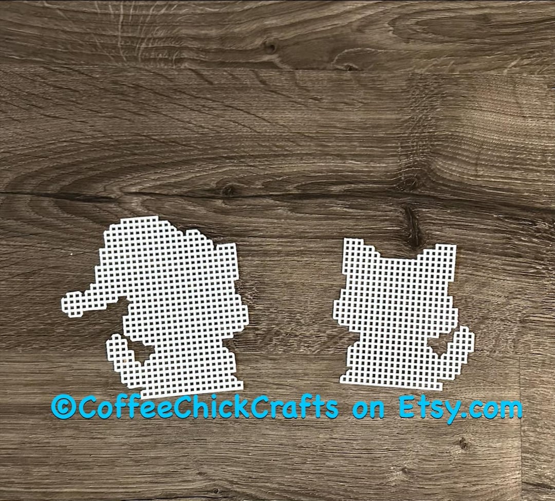 Cat Plastic Canvas Kitten Cut Outs Santa Cat Precut Shape Needlepoint ...