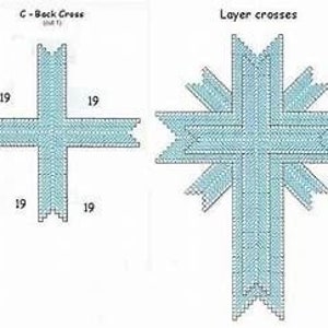 Stacking Crosses Plastic Canvas Cross Set of 3 Layered Plastic Canvas ...