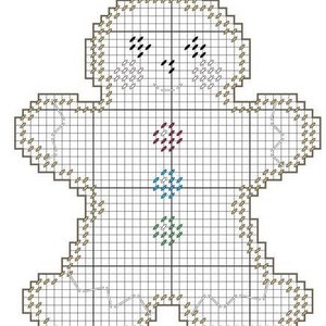 Large Plastic Canvas Gingerbread Man Cut Outs Plastic Canvas Person for ...