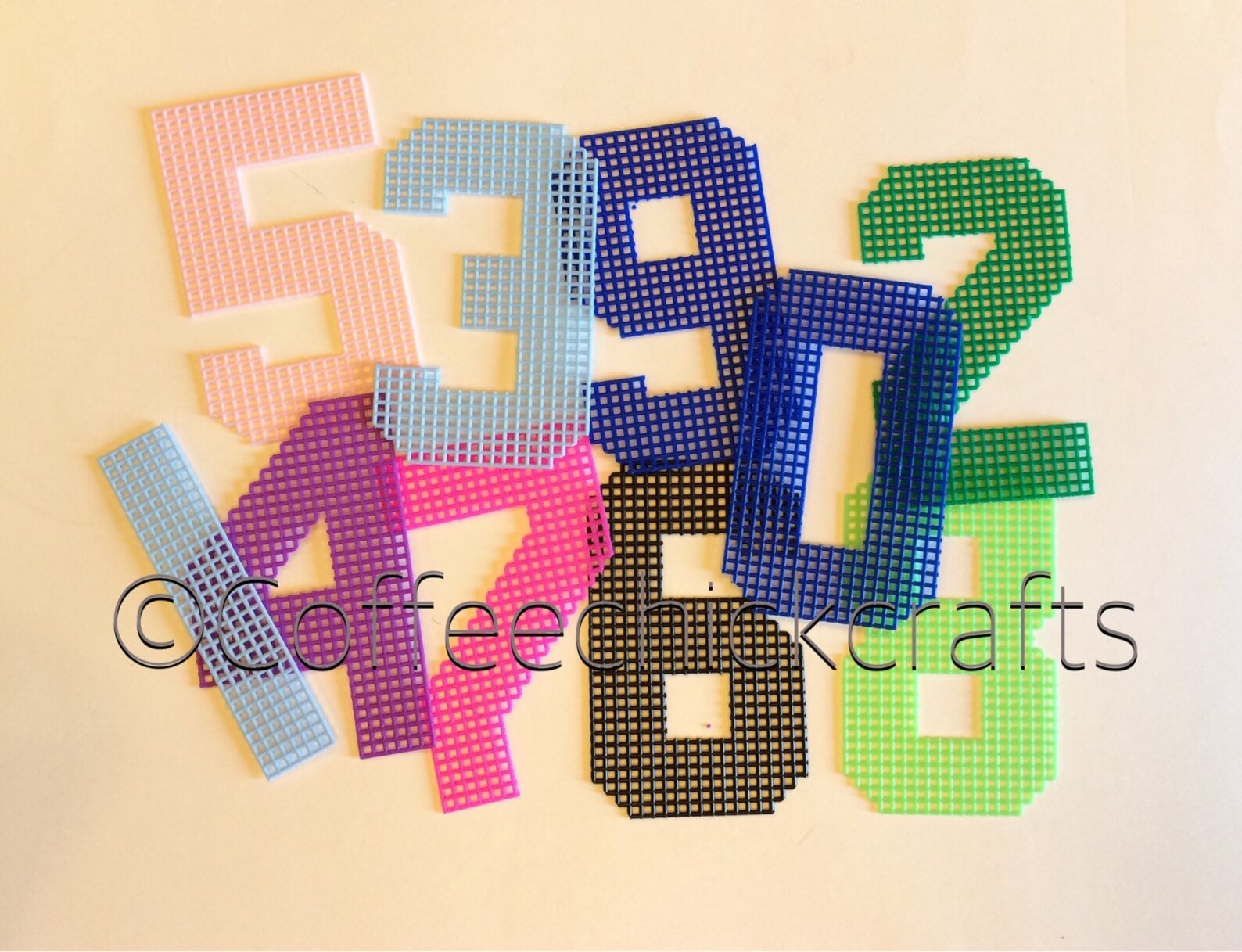 Individual Plastic Canvas Numbers 4.5 Tall Individual - Etsy