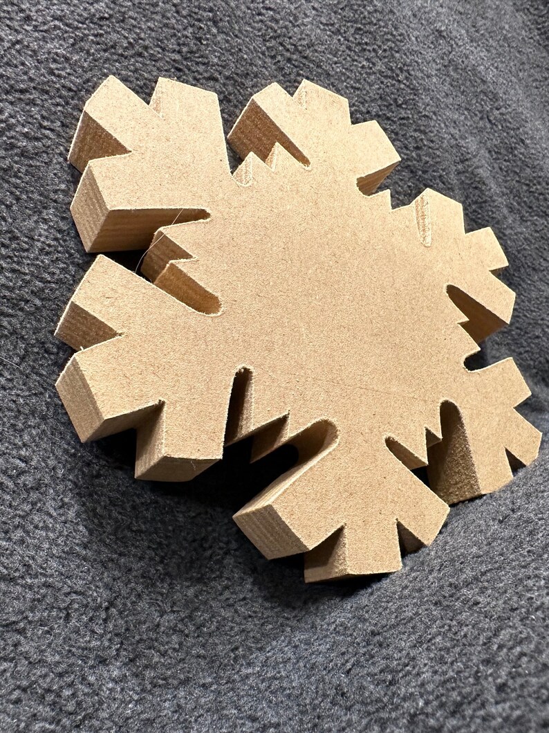 Snowflake Freestanding Unfinished Wood Blank Cut From MDF - Etsy