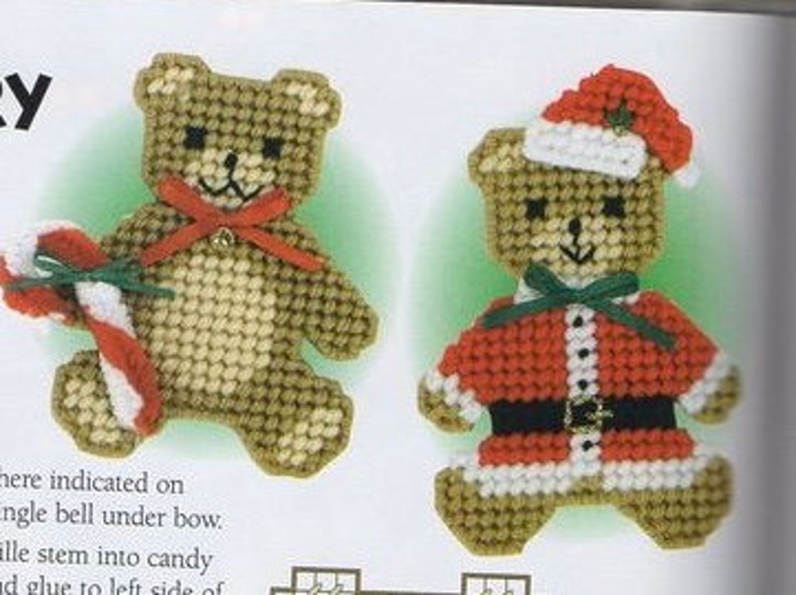 Teddy Bear Plastic Canvas Cut Outs Plastic Canvas for Needlepoint Santa ...