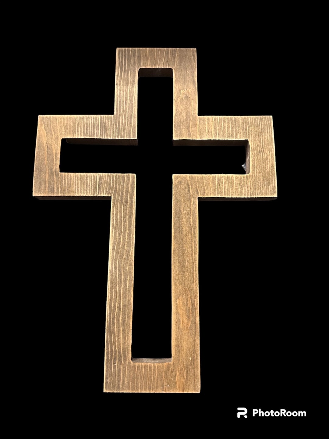 Brown Wood Cross Wall Decor Mid Century Modern Style Cross Home Decor ...