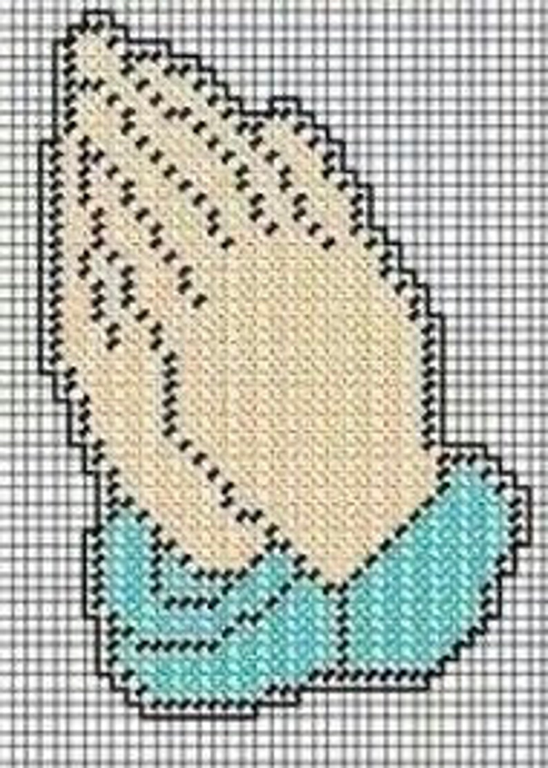 Praying Hands Plastic Canvas Cut Out Shape Prayer Religous Needlepoint ...