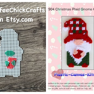 Plastic Canvas Christmas Gnomes Plastic Canvas Needlepoint Gnome ...