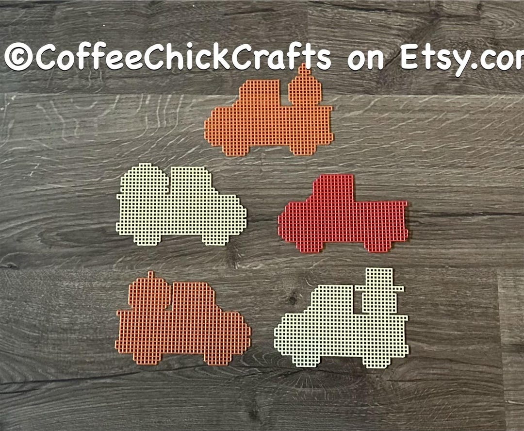 Thanksgiving Fall Pick up Truck Plastic Canvas Truck Shape Turkey ...