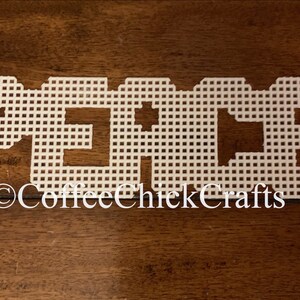 PEACE Plastic Canvas Peace Plastic Canvas Cut Out Peace Word ...