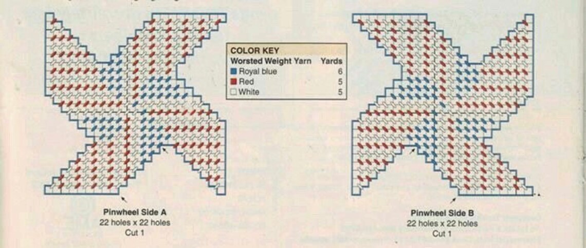 Plastic Canvas Pinwheel Plastic Canvas 4th of July for - Etsy