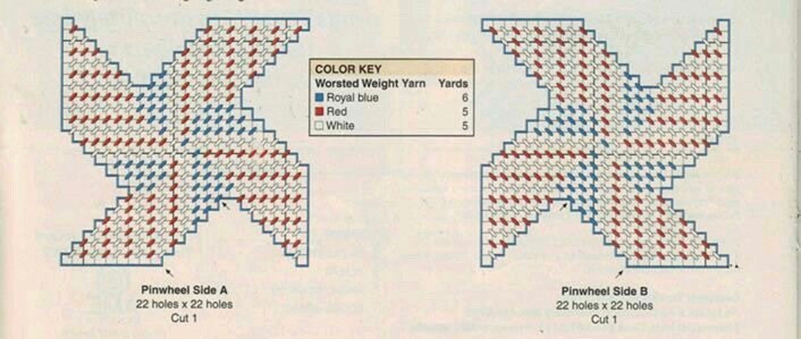 Plastic Canvas Pinwheel Plastic Canvas 4th of July for - Etsy