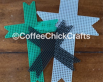 Ribbon Cross Plastic Canvas Small Cross Plastic Canvas Cross | Etsy