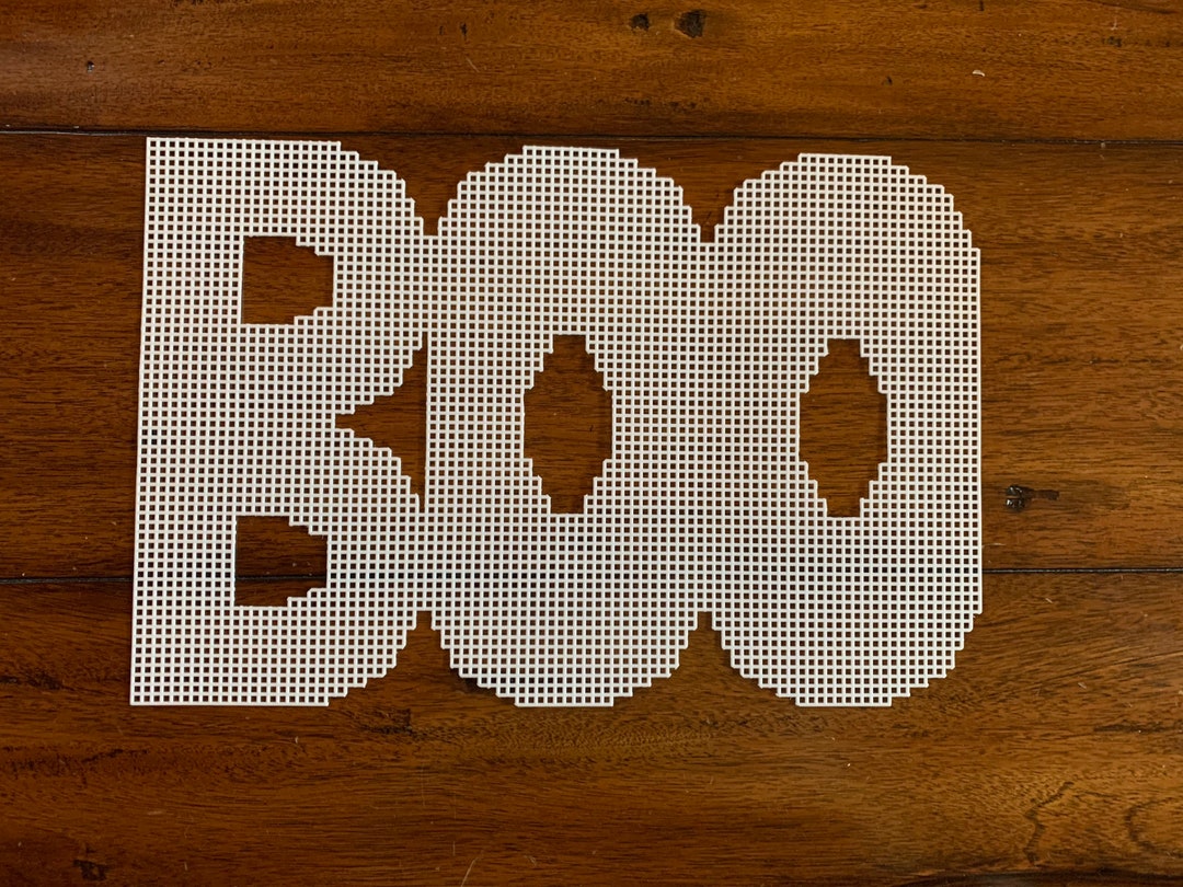 Large BOO Plastic Canvas BOO Cut Outs Plastic Canvas for - Etsy