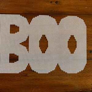 Large BOO Plastic Canvas BOO Cut Outs Plastic Canvas for - Etsy