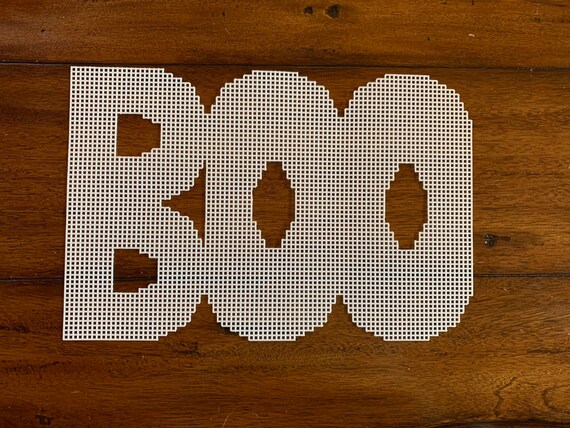 Large BOO Plastic Canvas BOO Cut Outs Plastic Canvas for - Etsy