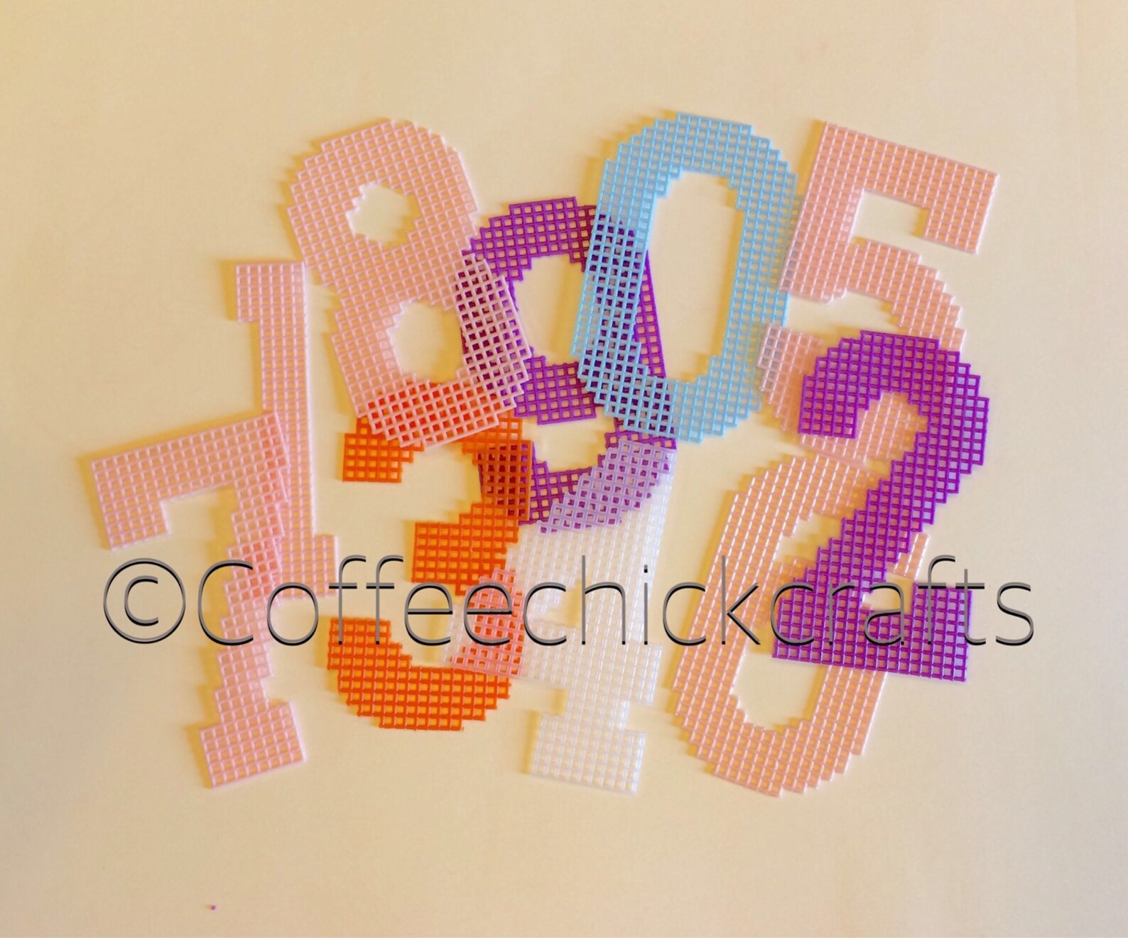 Plastic Canvas Numbers Set 0-9 4.5