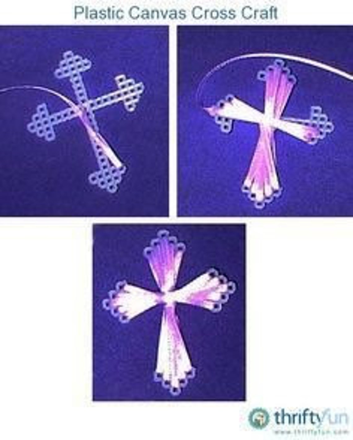 Ribbon Cross Plastic Canvas Small Cross Plastic Canvas Cross for ...