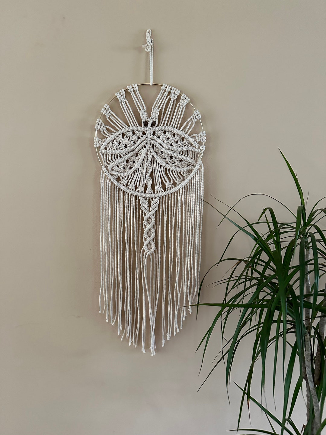 Dragonfly Macrame Wall Hanging - Etsy