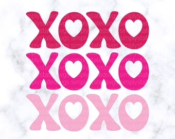 XOXO Heart PNG & SVG - Etsy