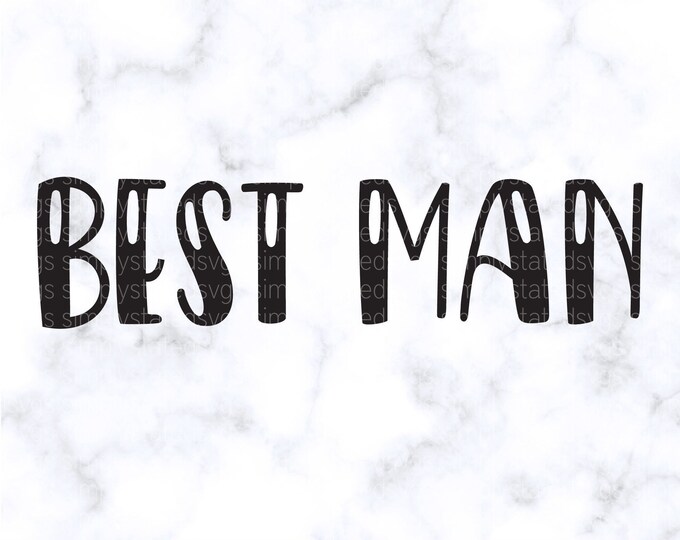 Best Man SVG, Bridal Party Shirt Iron on File, Best Man Cut File, DIY ...