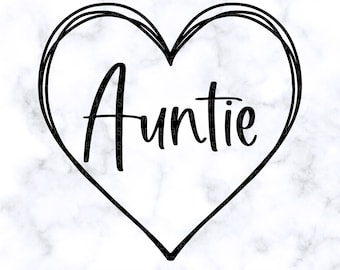 Auntie Script Svg - Etsy
