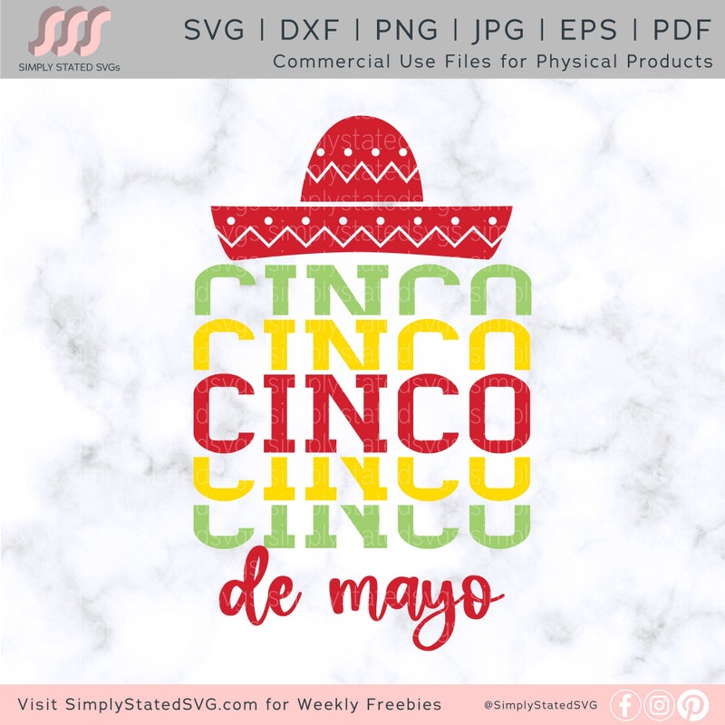 Black and White Cinco De Mayo Clipart - Etsy