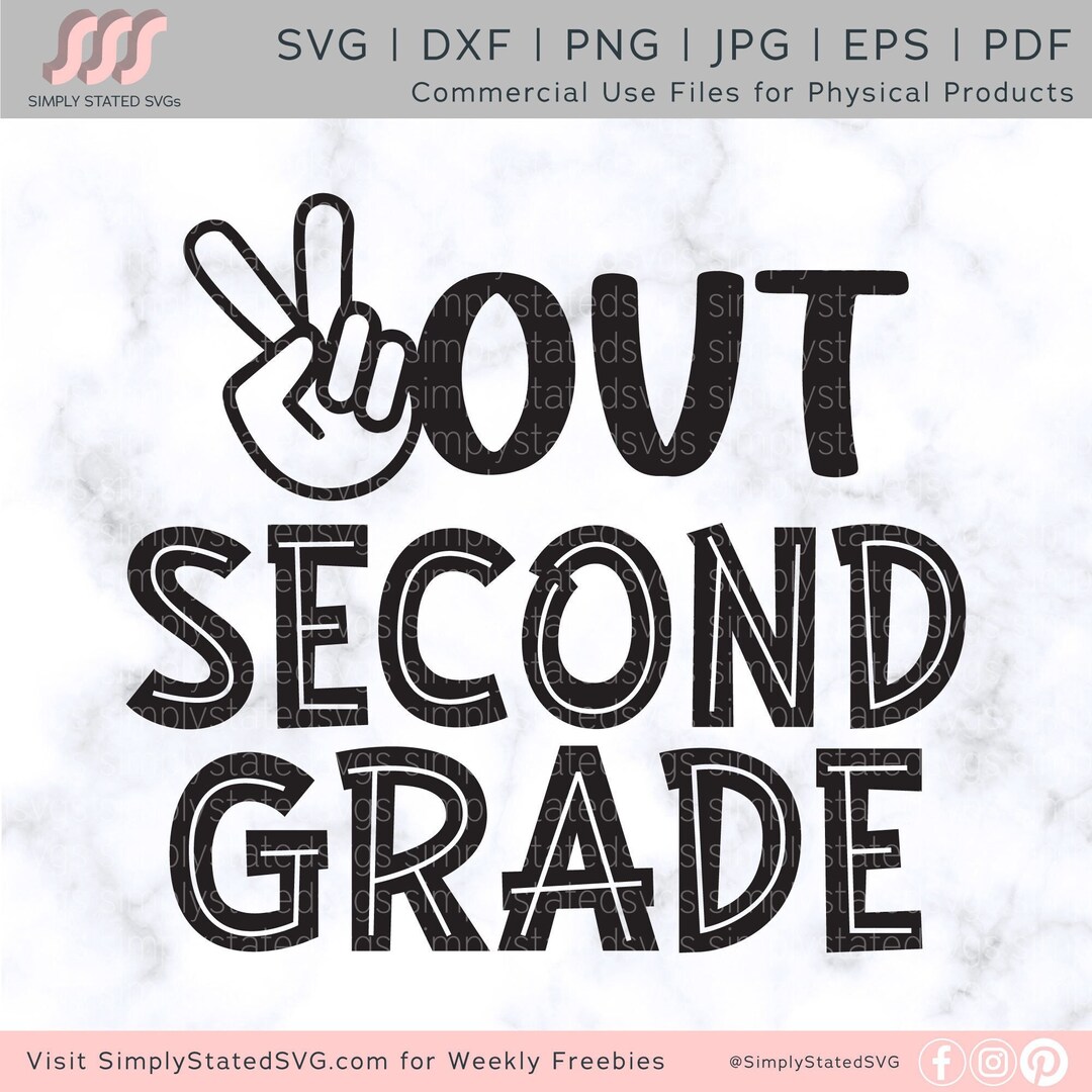 Peace Out Second Grade SVG Peace Out 2nd Grade SVG Peace Out 2nd Grade ...