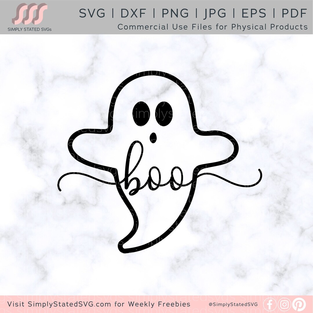 Ghost Boo SVG Halloween SVG Fun Halloween SVG Cute Halloween Tshirt Boo ...