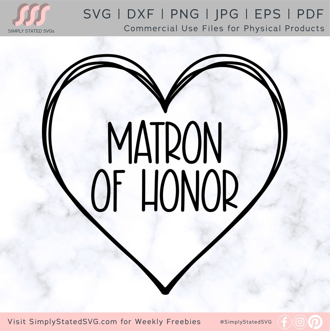 Matron of Honor SVG Bachelorette Party SVG Matron of Honor Proposal SVG ...
