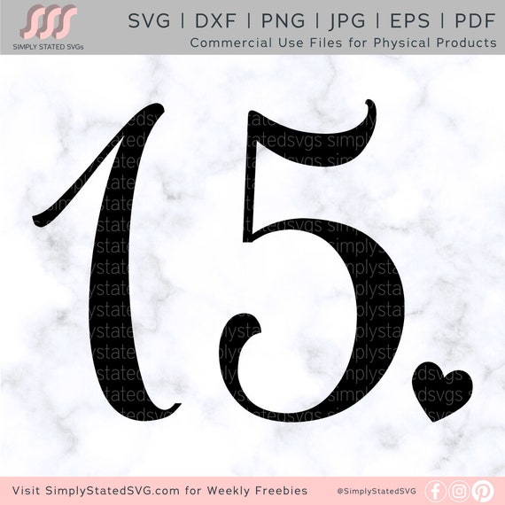15 SVG 15 Heart SVG 15th Birthday SVG Birthday Girl Svg - Etsy Canada