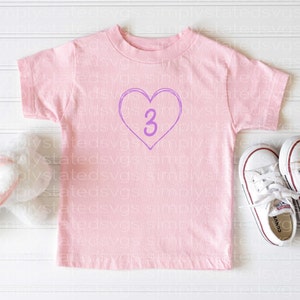 Hearts With Numbers SVG Bundle Mix/match Numbers Design for Cricut Make ...