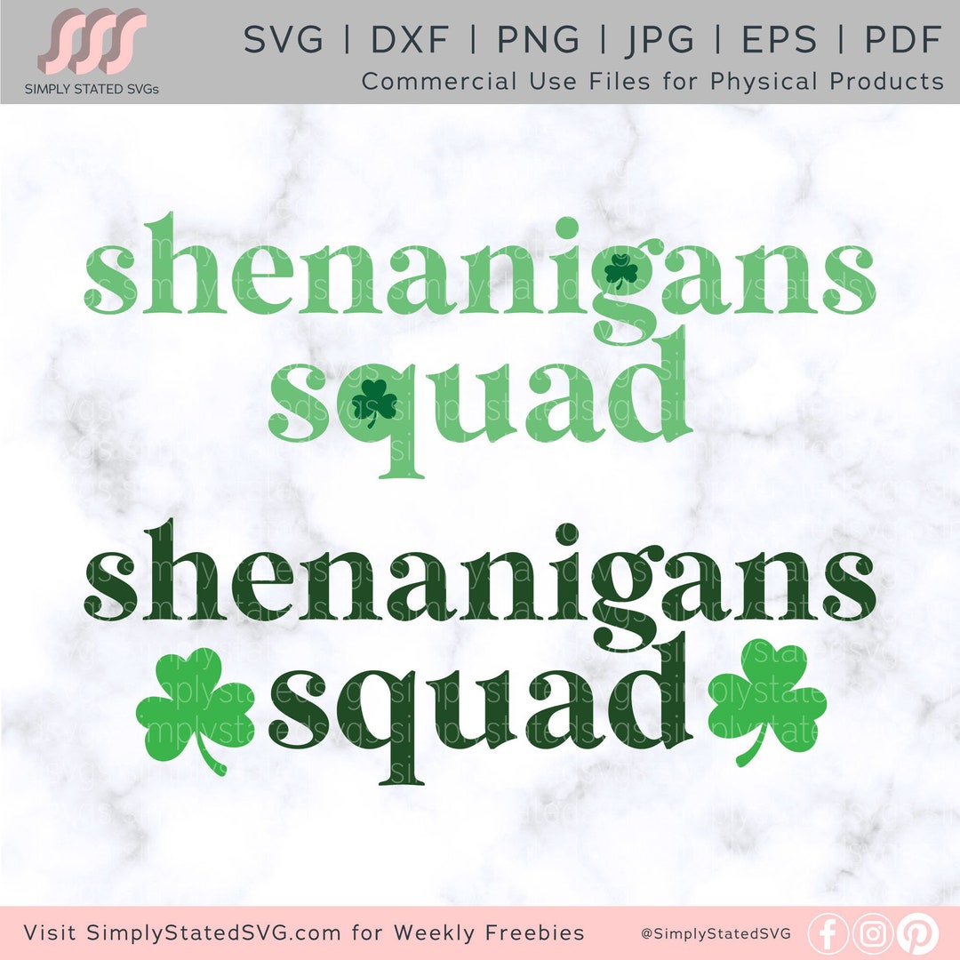 Shenanigans Squad SVG, Shenanigans Squad PNG, St Patricks Day SVG ...