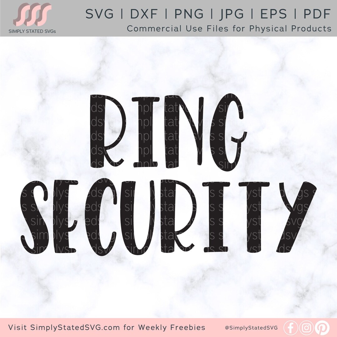Ring Security SVG Ring Bearer SVG Ring Bearer Gift Wedding Party SVG ...
