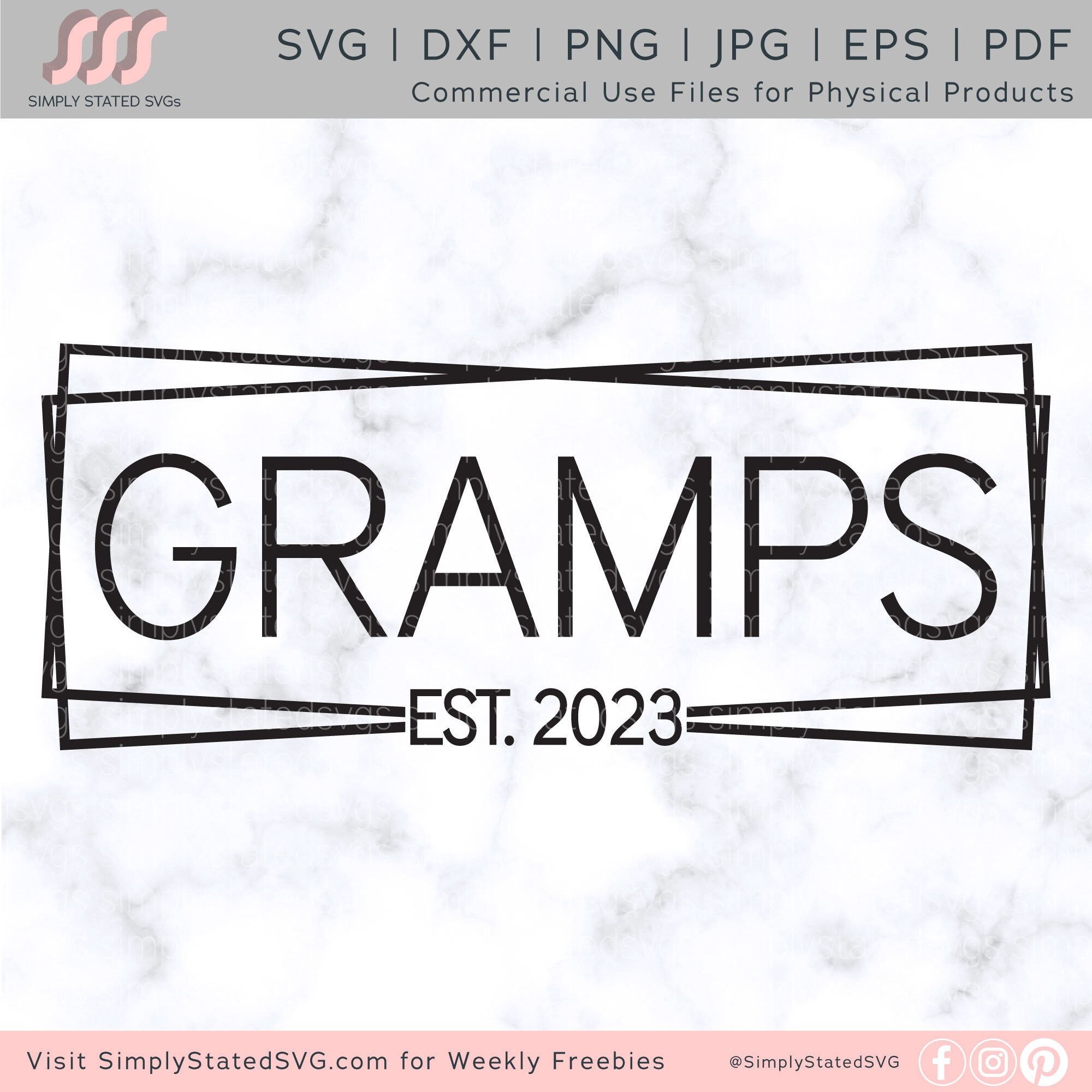 Gramps Est 2023 SVG Gramps SVG Gramps PNG Pregnancy Announcement Svg ...