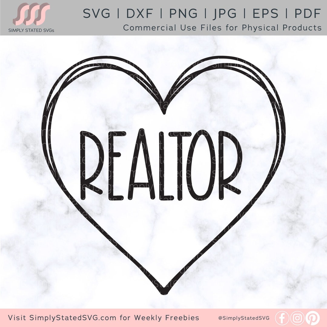 Realtor SVG Realtor Gift SVG Realtor Heart PNG Realtor Shirt Gift for ...