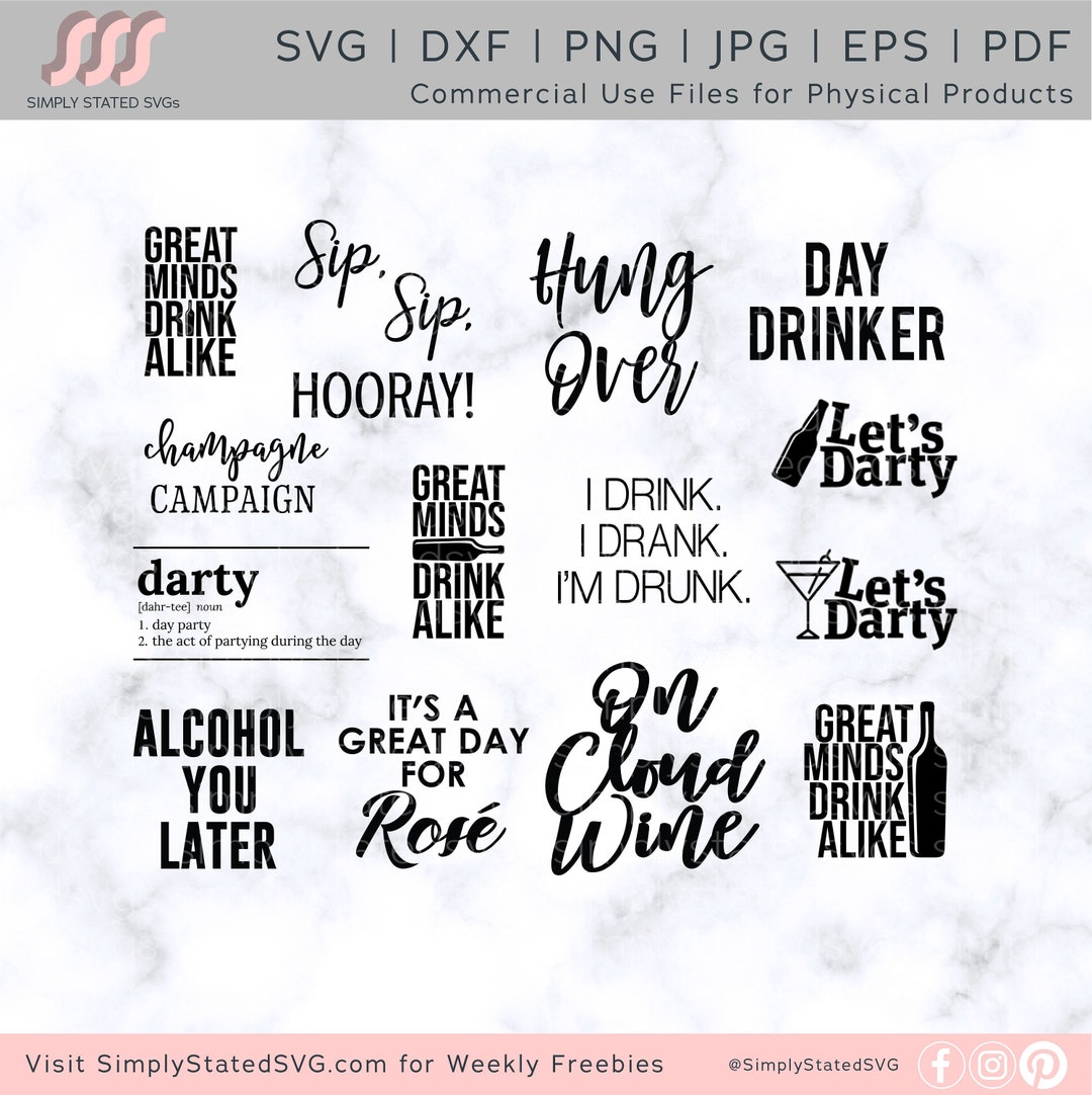 Drinking Svg Bundle Drinking Quotes Svg Alcohol Svg Bundle Alcohol