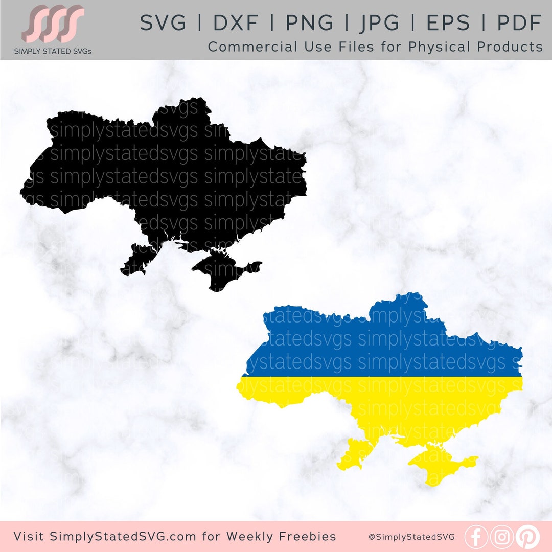 Map of Ukraine SVG Ukrainian SVG Map of Ukraine DXF War in Ukraine Svg ...