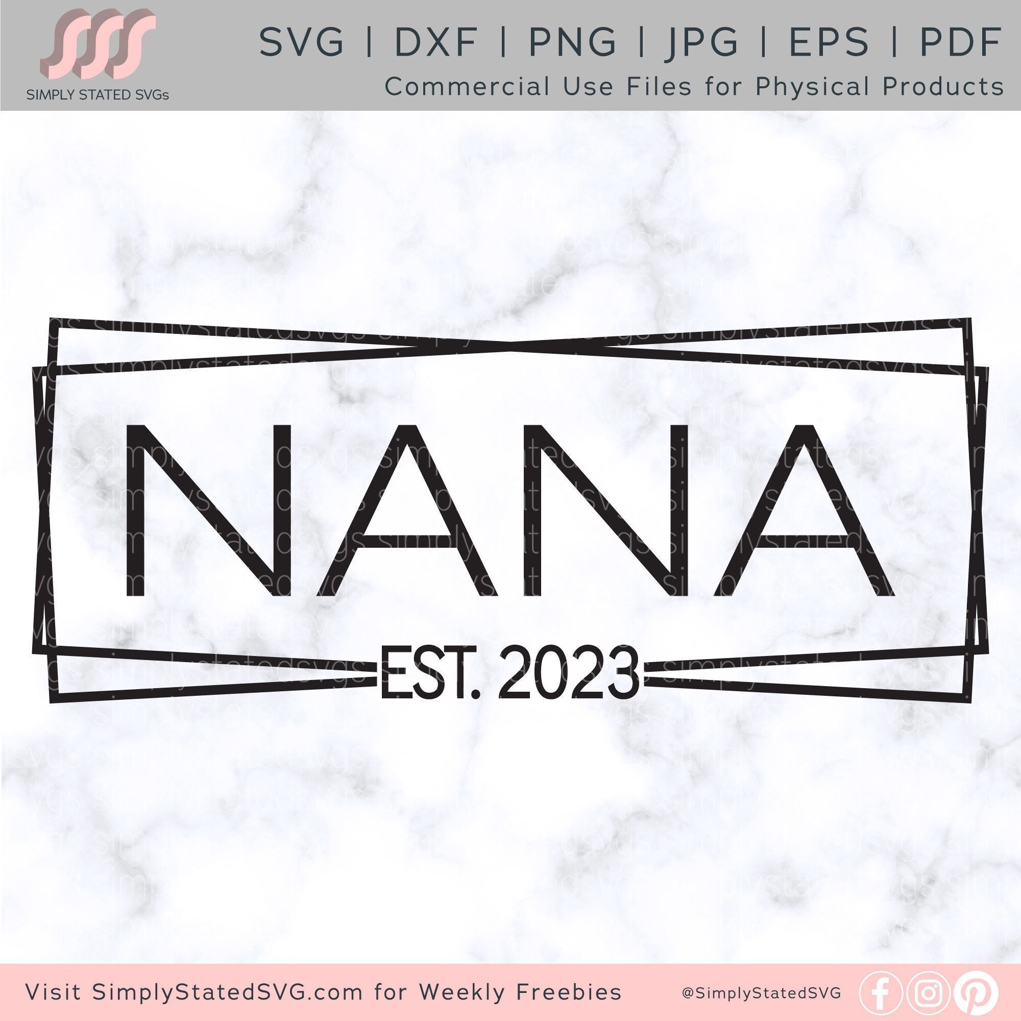 Nana Est. 2023 SVG Nana SVG Nana PNG Nana Shirt Nana Gift Nana - Etsy Singapore