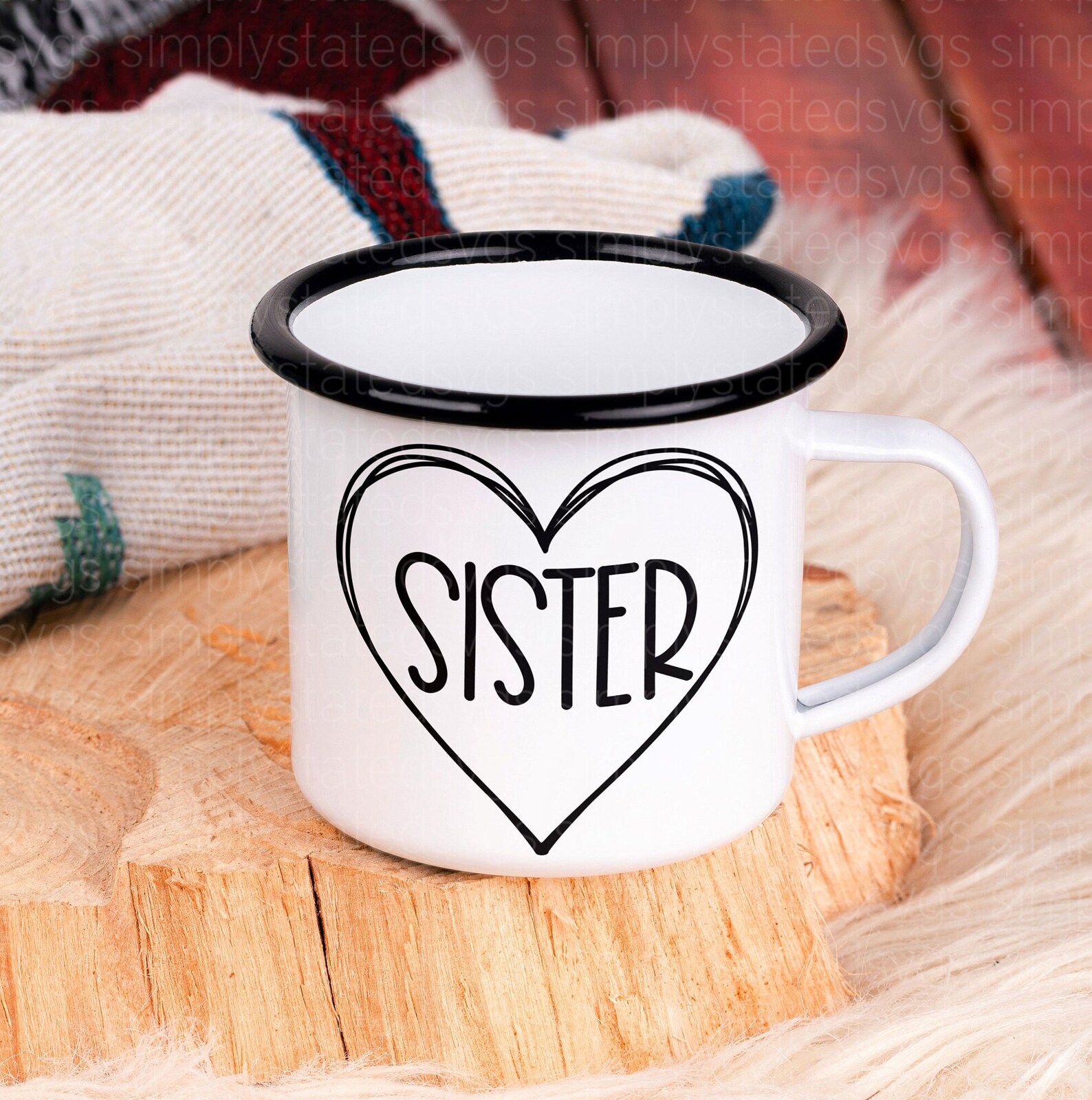Sister Heart SVG Sister SVG Hand Drawn Heart Shirt Sister Gift Sister ...